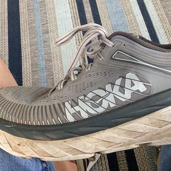 Hoka | Shoes | Hoka Gray Athletic Shoes With Cushioned Sole And Rocker ...